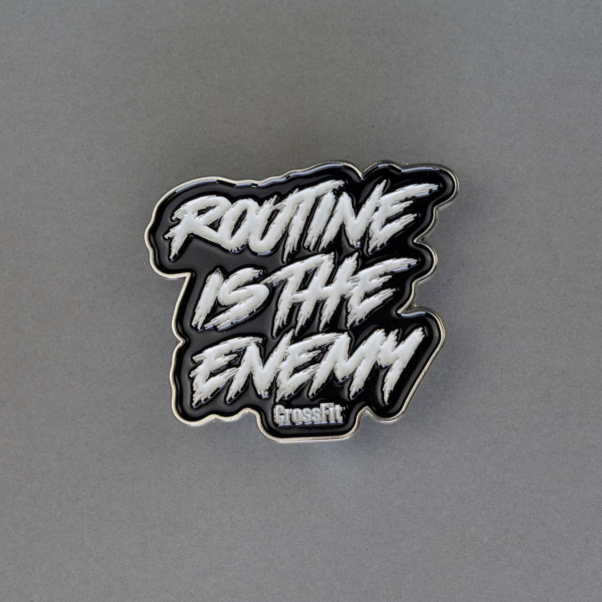 Routine Is The Enemy Enamel Pin – CrossFit